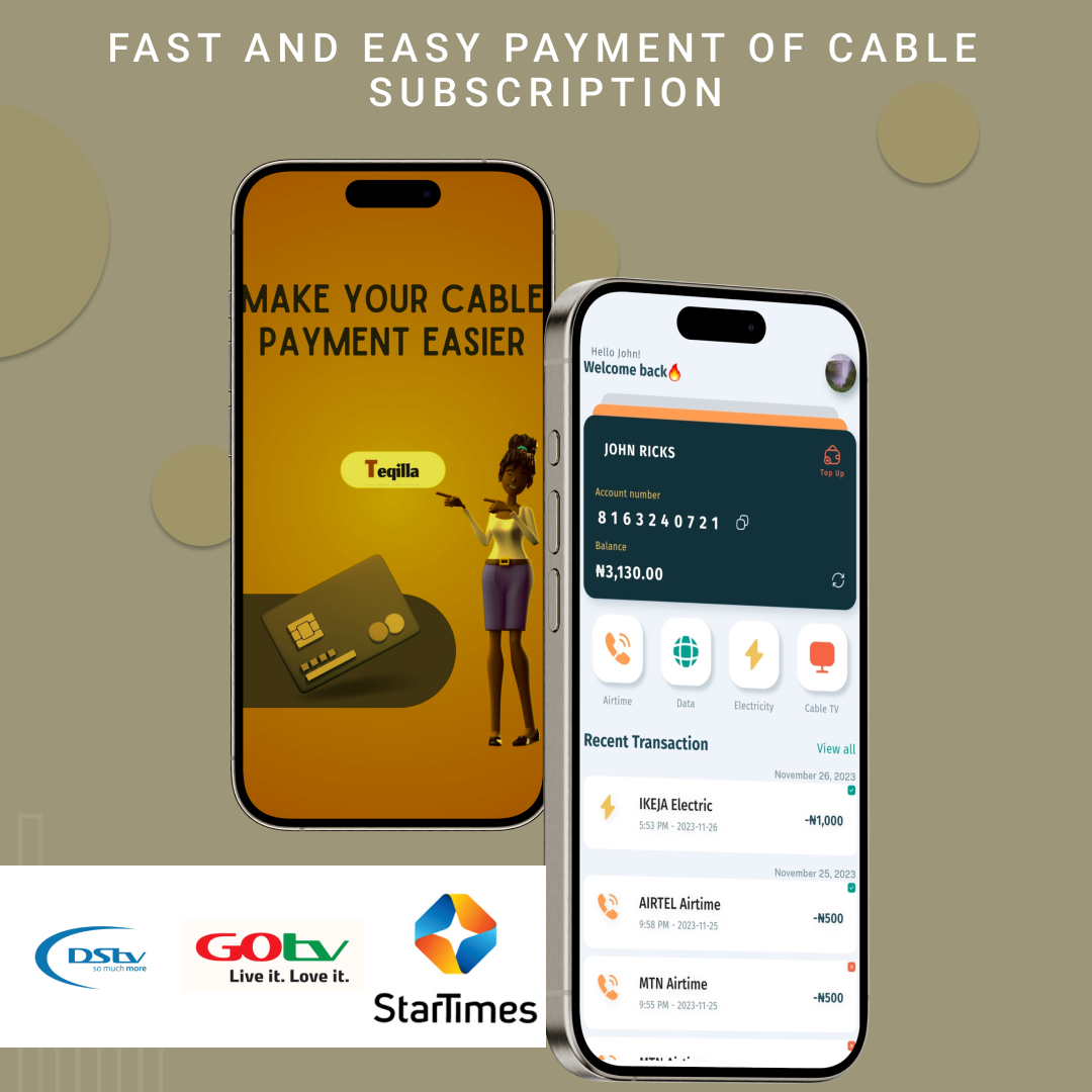 Teqilla App Landing Page